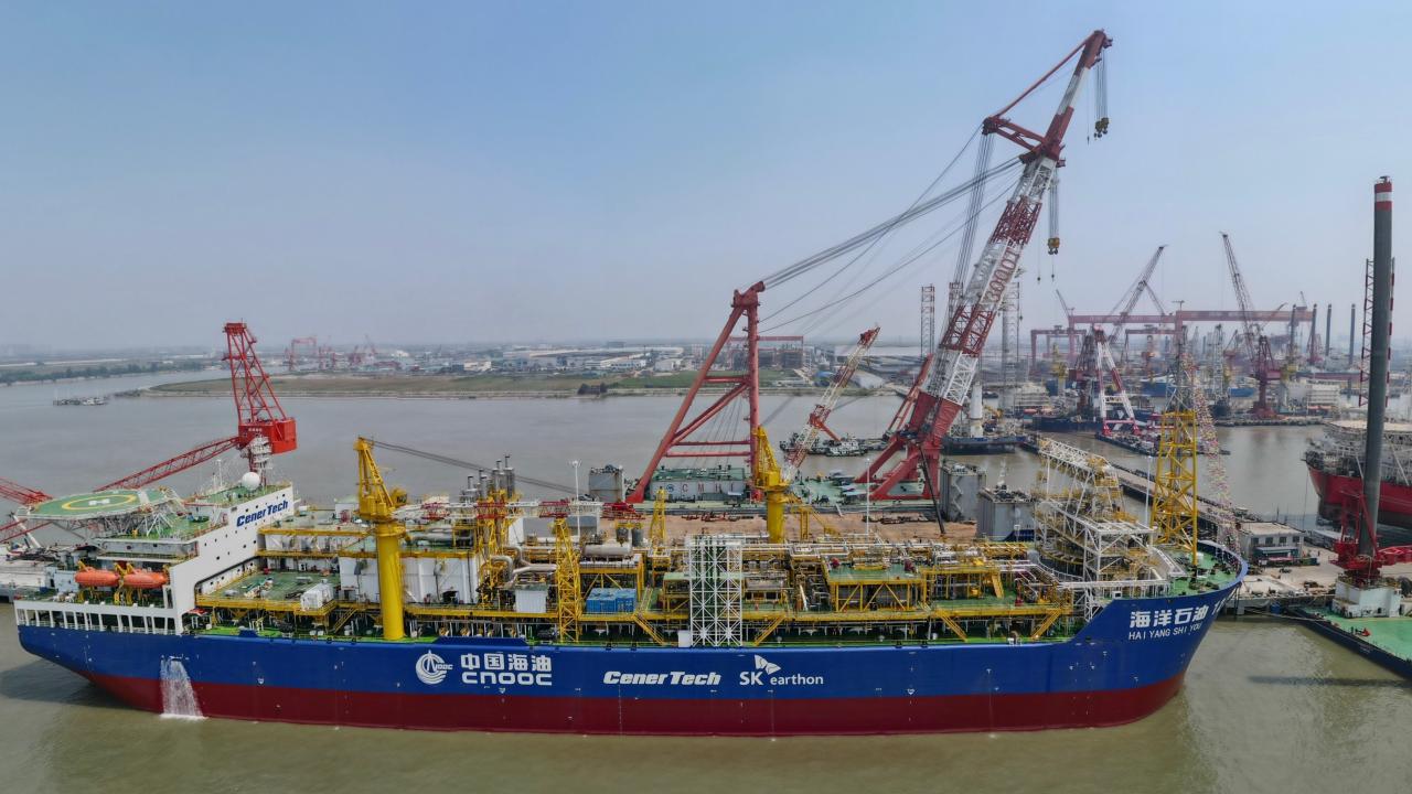 中国首艘全新智能“海洋石油123”FPSO成功交付_看看直播_看看新闻网