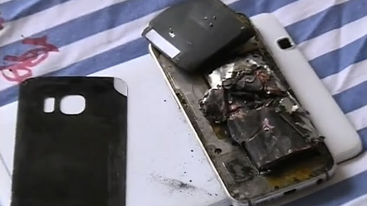 Note7之后S6也爆炸 男子双眼被烧伤_时讯_看看新闻网